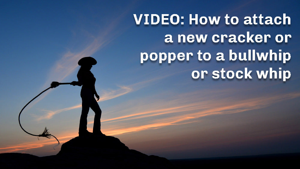 VIDEO: How to attach a new cracker or popper to a bullwhip or stock wh ...