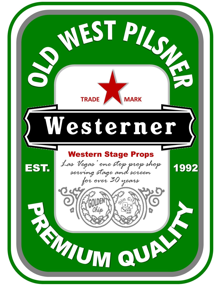 Shop Replica Beer Label for Green Bottle - WesternStageProps.com ...