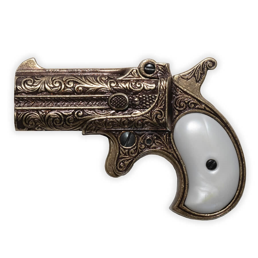 1866 Brass Derringer Replica – Old West Non-Firing Pocket Pistol ...